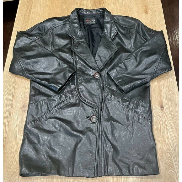 VIP | Jackets & Coats | Vintage Vip Genuine Leather Jacket Made In ...